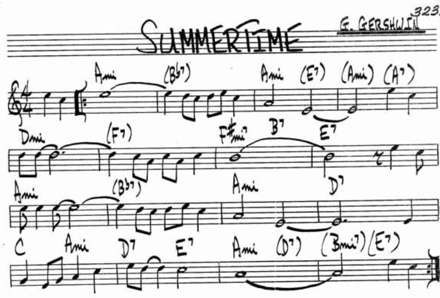 Simple Soloing Over Standards Summertime 